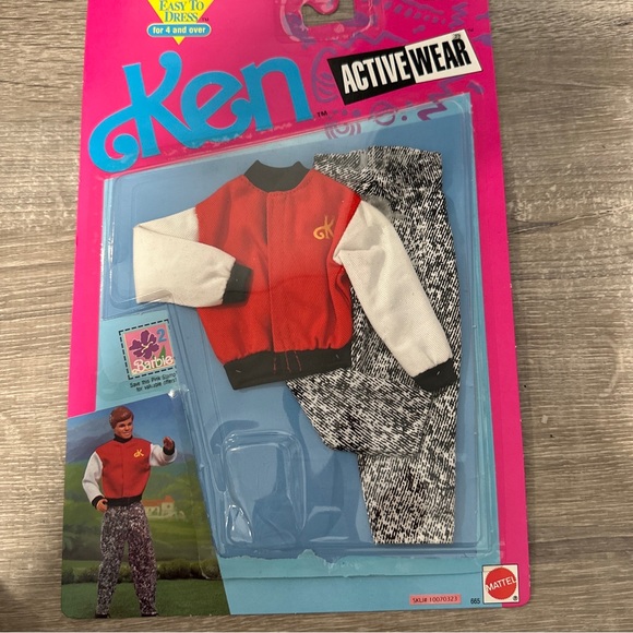 Mattel | Toys | Mattel 991 Ken Sport Active Wear Letterman Jacket Red ...